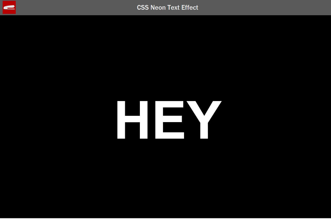 DIY CSS Neon Glow Text Effect Tutorial - Red Stapler